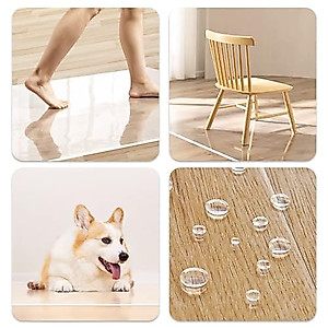 1.5mm Chair Mat Clear Easy Glide On Hard Floors Plastic Mat For Desk 36"x48" 48"x48" Desk Chair Mat For Carpeted Floors Easy To Clean Rolling Chair Mat For Carpet Floor Large Non-Slip Not Stuck Wheels