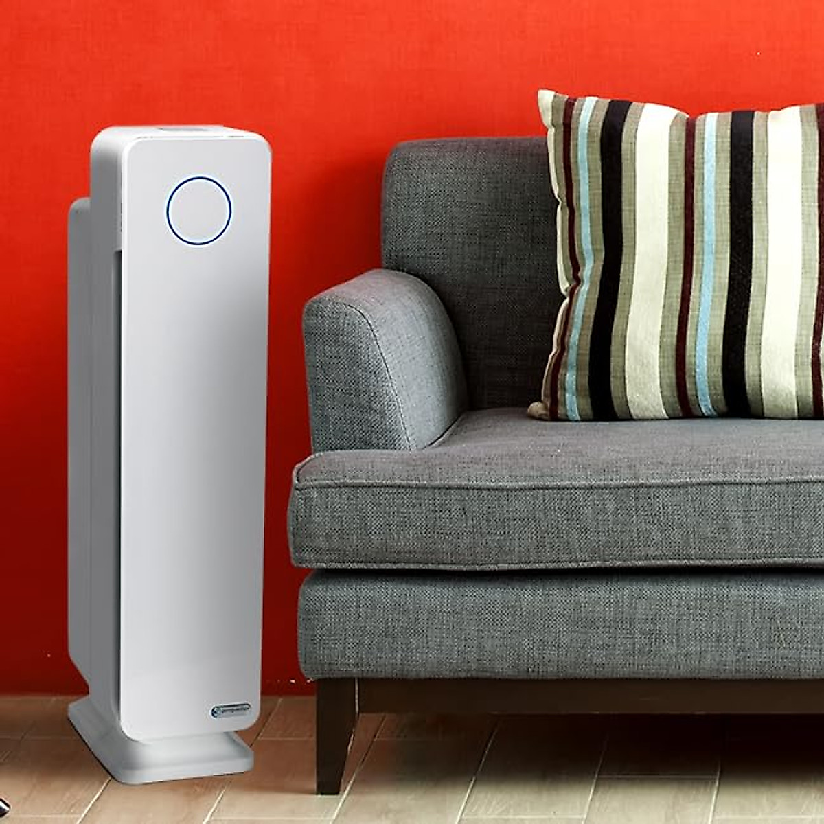 GermGuardian Air Purifier for Home, Large Rooms, H13 HEPA Filter, Removes Dust, Allergens, Smoke, Pollen, Odors, Mold, UV-C Light Helps Reduce Germs, 28 Inch, 2- Pack, White, AC5350W2PK