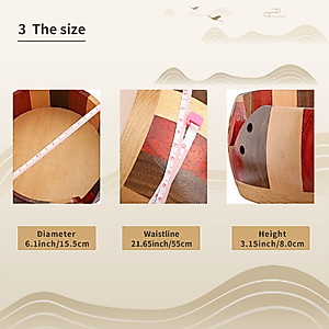 Wooden Yarn Bowls for Crocheting Crochet Bowl Knit Bowls for Yarn Crochet Basket Wool Storage Basket Round with Holes Handmade Craft Crochet Kit Organizer Perfect for Mother's Day (Multicolor)