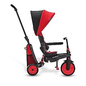 Smartrike - STR3 Multiple Steps 6 in 1 Foldable Child Tricycle with Certification Stroller for 1,2,3 Years, 5021533, Red
