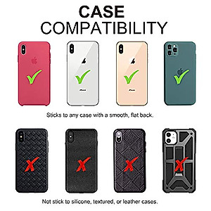 New 5-in-1 Cell Phone Wallet-Stick On Spandex Ring Card Holder Sleeve Back-Double-Pocket+Magnetic+Finger Grip Strap Loop+Kickstand+RFID Block,Most of Smartphones (iPhone/Android/Samsung Galaxy)