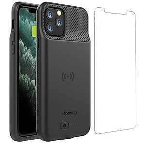 Alpatronix Battery Case for iPhone 11 Pro Max and iPhone Xs Max (6.5 inch), Slim Portable Protective Extended Charger with Wireless Charging Compatible with Lightning Audio - BX11 Pro Max