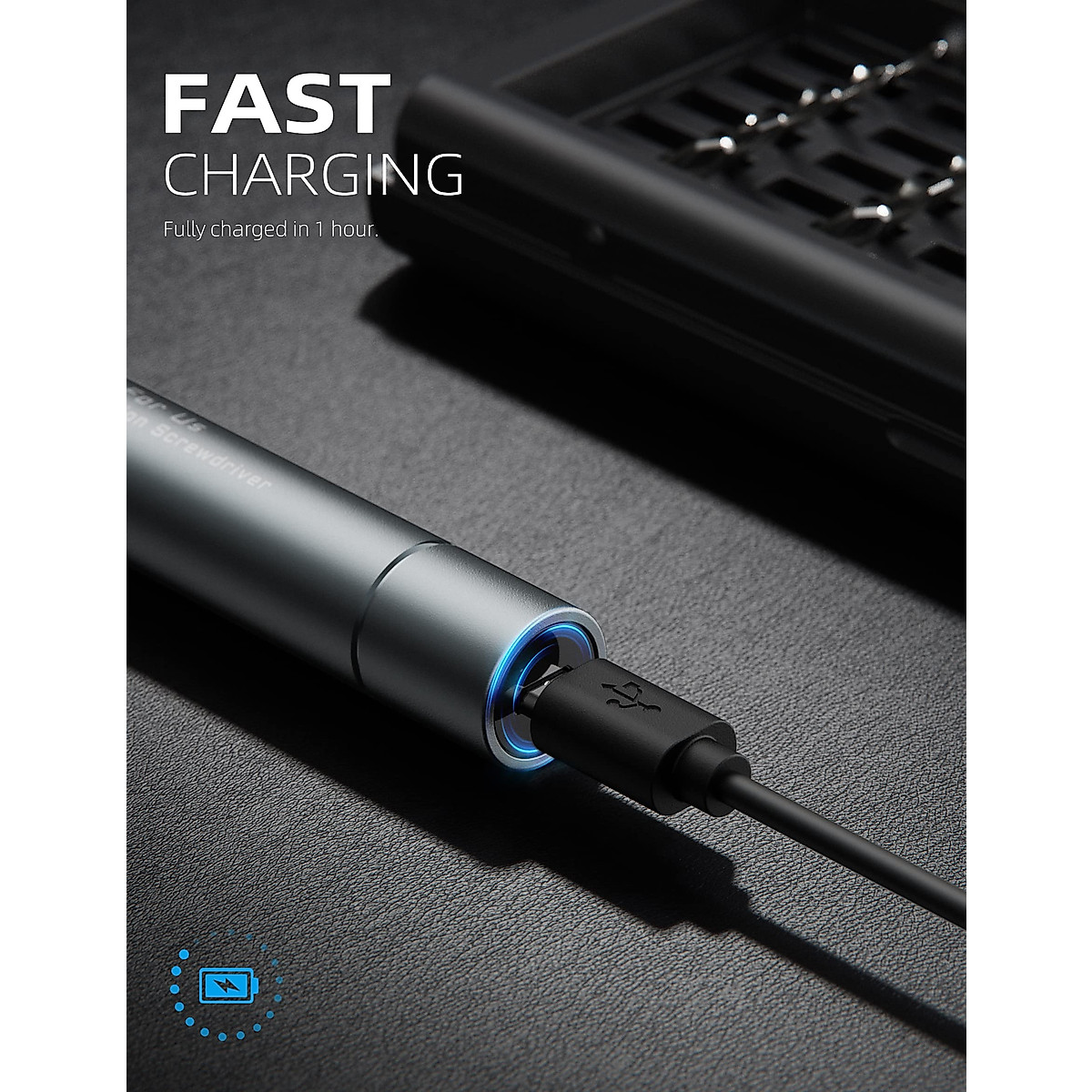 iFu Mini Electric Screwdriver, 42 in 1 Precision Screwdriver Set – Small Cordless Power Screwdriver with LED Light & 37 Magnetic Bits, Repair Tool for Phone Laptop Camera Watch Computer