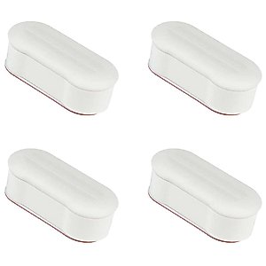 4 Pieces Toilet Seat Bumper Toilet Seat Pad Toilet Seat Bumper Pad Toilet Lid Bumper Replacement Bumpers for Bidet with Strong Adhesive, White