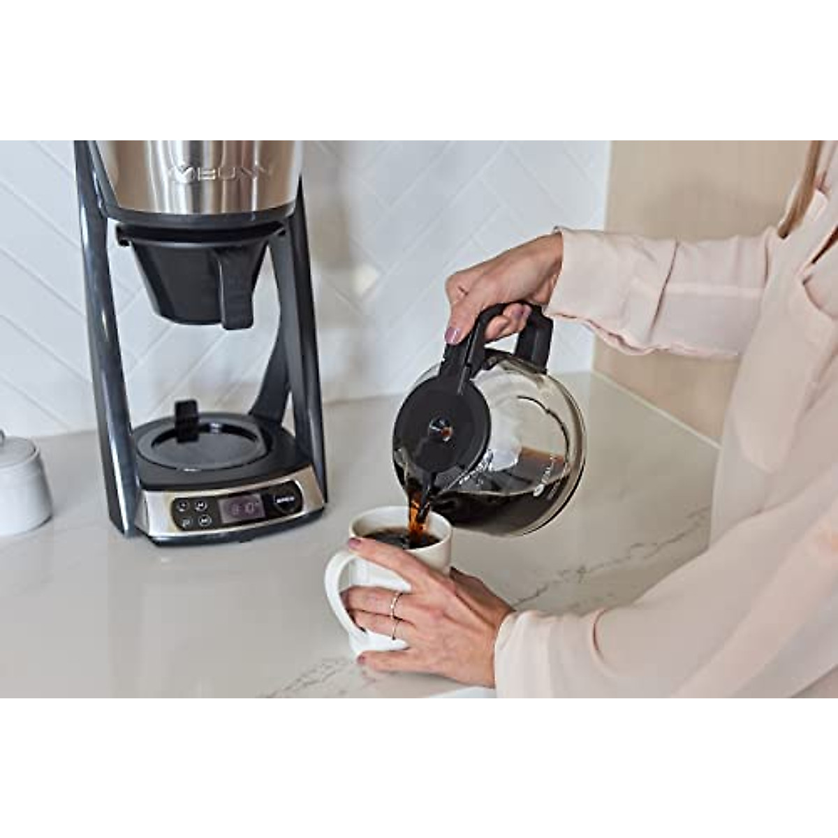 BUNN Heat N Brew Programmable Coffee Maker, 10 cup, Stainless Steel
