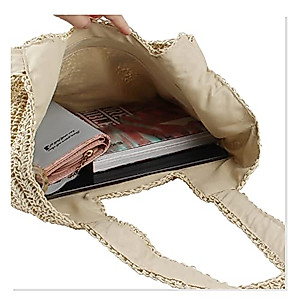 Freie Liebe Straw Beach Bag for Women Summer Woven Tote Bag Shoulder Handbags