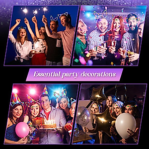 50 Pcs LED Cat Ear Headbands Bulk, Light up Flower Headband Glow Crown Rabbit Ear Hairband Luminous Head Accessories for Glow in the Dark Party Supplies