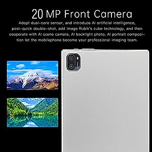 RTLR 10.1in Tablet, 8 Core CPU 2.4 5G WiFi for Android 11 Dual Band Tablet for Learning (US Plug)