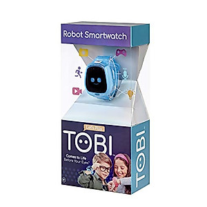 Little Tikes Tobi Robot Smartwatch - Blue with Movable Arms and Legs, Fun Expressions, Sound Effects, Play Games, Track Fitness and Steps, Built-in Cameras for Photo and Video 512 MB | Kids Age 4+