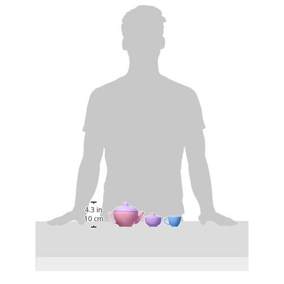 Green Toys Tea Set, Pink CB - 17 Piece Pretend Play, Motor Skills, Language & Communication Kids Role Play Toy. No BPA, phthalates, PVC. Dishwasher Safe, Recycled Plastic, Made in USA.