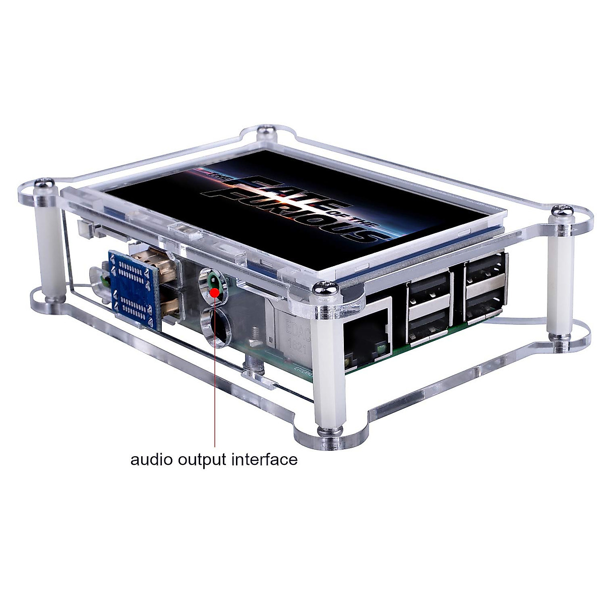 kuman TFT Touch Screen+case, 3.5 Inch TFT LCD Display Monitor with Protective Case Support All Raspberry Pi System, Video Movie Play, Arcade Game, HDMI Audio Input (3.5 in Raspberry pi Screen)