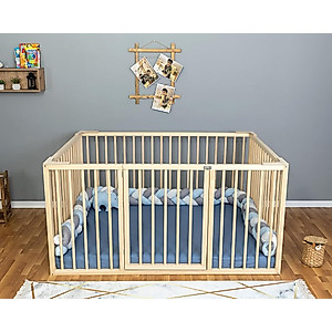 Montessori Floor Bed Small Size 52x27.5" / Height 38.58'' | Pine Tree Toddler Bed Frame, Wood Bed Frame | Gift For Kids Room Decor Special Bed 52x27.5'' (Small)