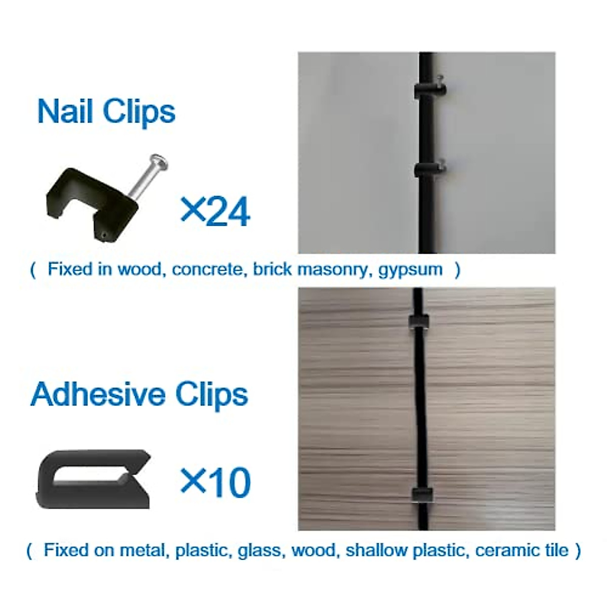 20FT Power Extension Cable Charger for Blink Outdoor,Blink XT2/XT,Wyze Cam V3,WyzeCam Outdoor,Arlo Essential,Eufy,KasaCam,Yi Camera,Weatherproof Charging Cord with Adapter for Security Cam 2Pack,Black