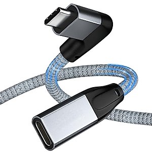 UseBean Right Angle USB C Extension Cable 3.3FT, 90 Degree USB-C 3.1 Gen2 10Gbps Male to Female 4K Video Cord,L-Shape Type C Extender,for iPhone 15,MacBook Mac,iPad Pro,Magsafe,Switch,Steam Deck