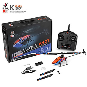 GoolRC RC Helicopter, WLtoys XK K127 Remote Control Helicopter, 4 Channel RC Aircraft with 6-Axis Gyro, Altitude Hold, One Key Take Off/Landing, Easy to Fly for Kids and Beginners