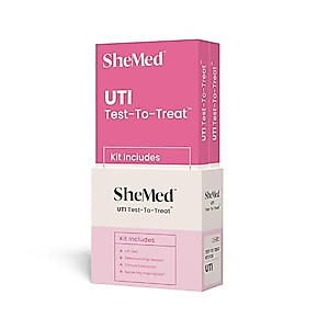 SheMed UTI Test-to-Treat Kit, Urinary Tract Infection Test, Telehealth Consult, Same-Day Prescription and Medication for UTI Treatment if Eligible - 2 Kits