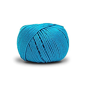 Circulo Amigurumi Maxi Yarn, 100% Mercerized Brazilian Virgin Cotton - Cotton Yarn for Crocheting & Knitting, Soft Yarn, Yarn Art - Worsted Weight Yarn, 4.76 oz, 124.6 yds –Blue Yarn, Color 2194