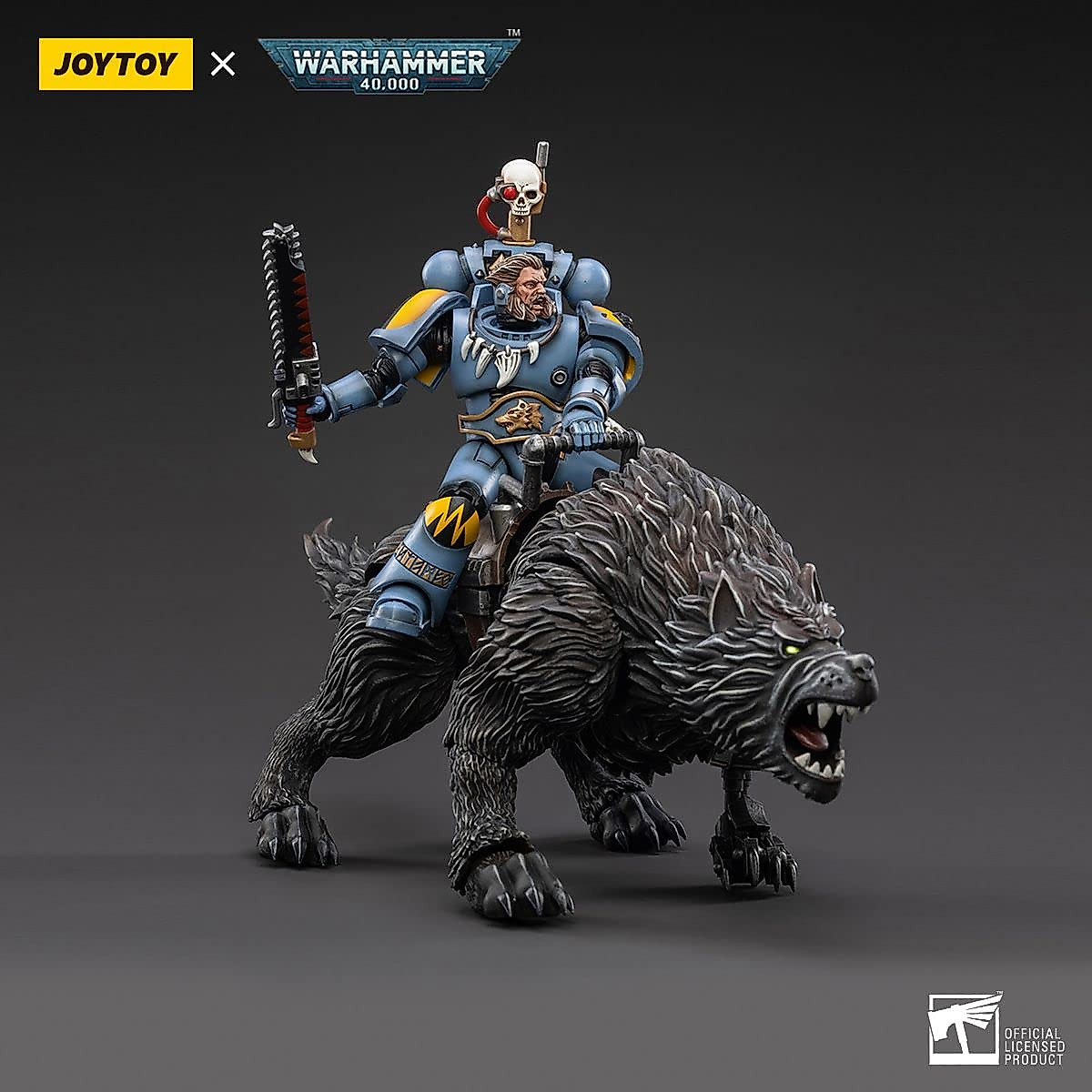 JOYTOY 1/18 Warhammer 40,000 Space Wolves Thunderwolf Cavalry Frode