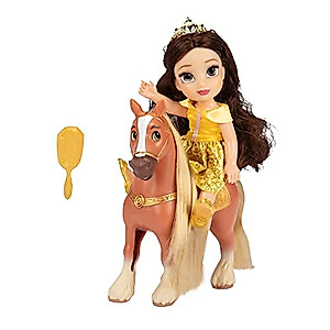 Disney Princess Belle Doll & Phillipe Petite Gift Set, Yellow