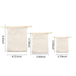 YoungJewl 54Pcs Velvet Jewelry Bags With Drawstring 9 Colors Mix Pouches Gift Bags for Wedding Favors Party Christmas Candy Bags（2.8x3.6Inches）