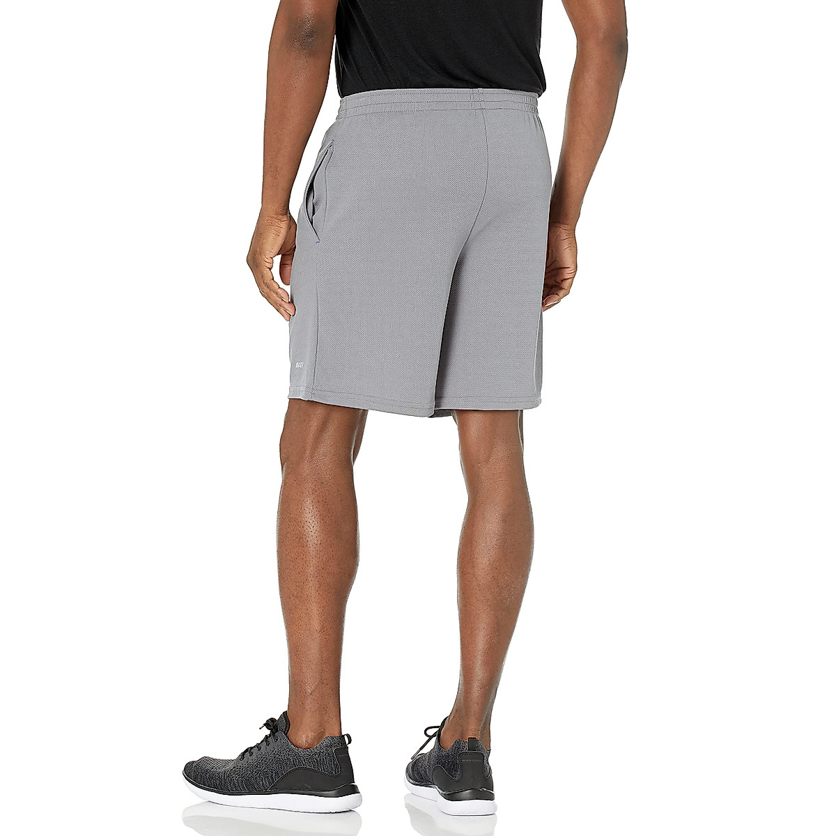 Amazon Essentials Men's Performance Tech Loose-Fit Shorts (Available in Big & Tall), Pack of 2, Grey/Navy, X-Large