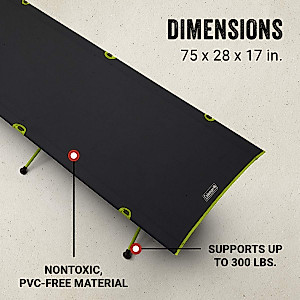 Coleman Mantis Space-Saving Outdoor Camp Furniture, Chair/Cot/Table More Storage Space Than Normal, Great for Camping, Tailgating, Backyard, & More, Carry Bag Included