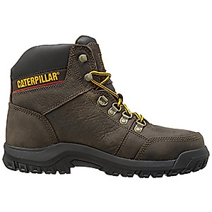 Cat Footwear Men's Outline Steel Toe Work Boot, Seal Brown, 9.5