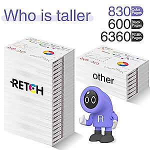 RETCH Compatible Ink Cartridges Replacement for Canon 280 and 281 PGI-280XXL CLI-281XXL for PIXMA Canon Pixma-TR7500 TR7520 TR8500 TS6120 TS6200 TS702 TS8100 TS8200 TS9520 printer (5 Pack)