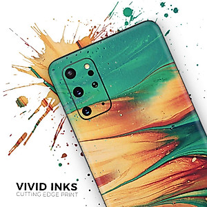 DesignSkinz Liquid Abstract Paint Remix V20 Protective Vinyl Decal Wrap Skin Cover Compatible with The Samsung Galaxy S20 (Screen Trim & Back Glass Skin)