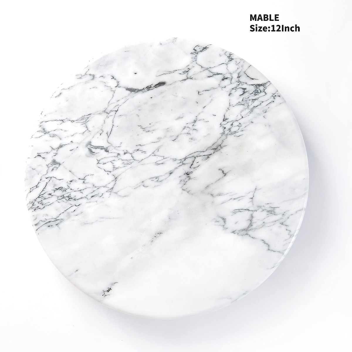 jalz jalz 12'' Marble Lazy Susan Kitchen Turntable