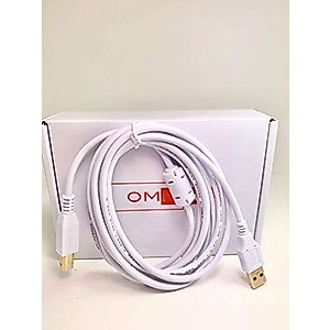 OMNIHIL 8FT-White High Speed USB 2.0 Cable Compatible with Canon imageCLASS MF731Cdw Color Laser Printer