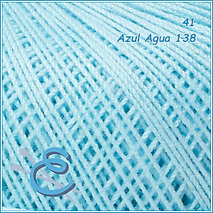 Crochet OMEGA NO.10 [30grs] - 100% Mercerized Cotton Yarn for Fine Crochet - Color 41-Aqua Blue 138