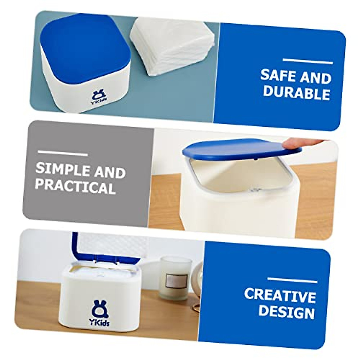 Alasum 3pcs Desktop Storage Box Travel Wipes Case Baby Diaper Bags Baby Holder Moist Fresh Wipe Container Tissue Storage Holder Wet Wipes Dispenser Tissue Box Holder Tissue Boxes Toilet