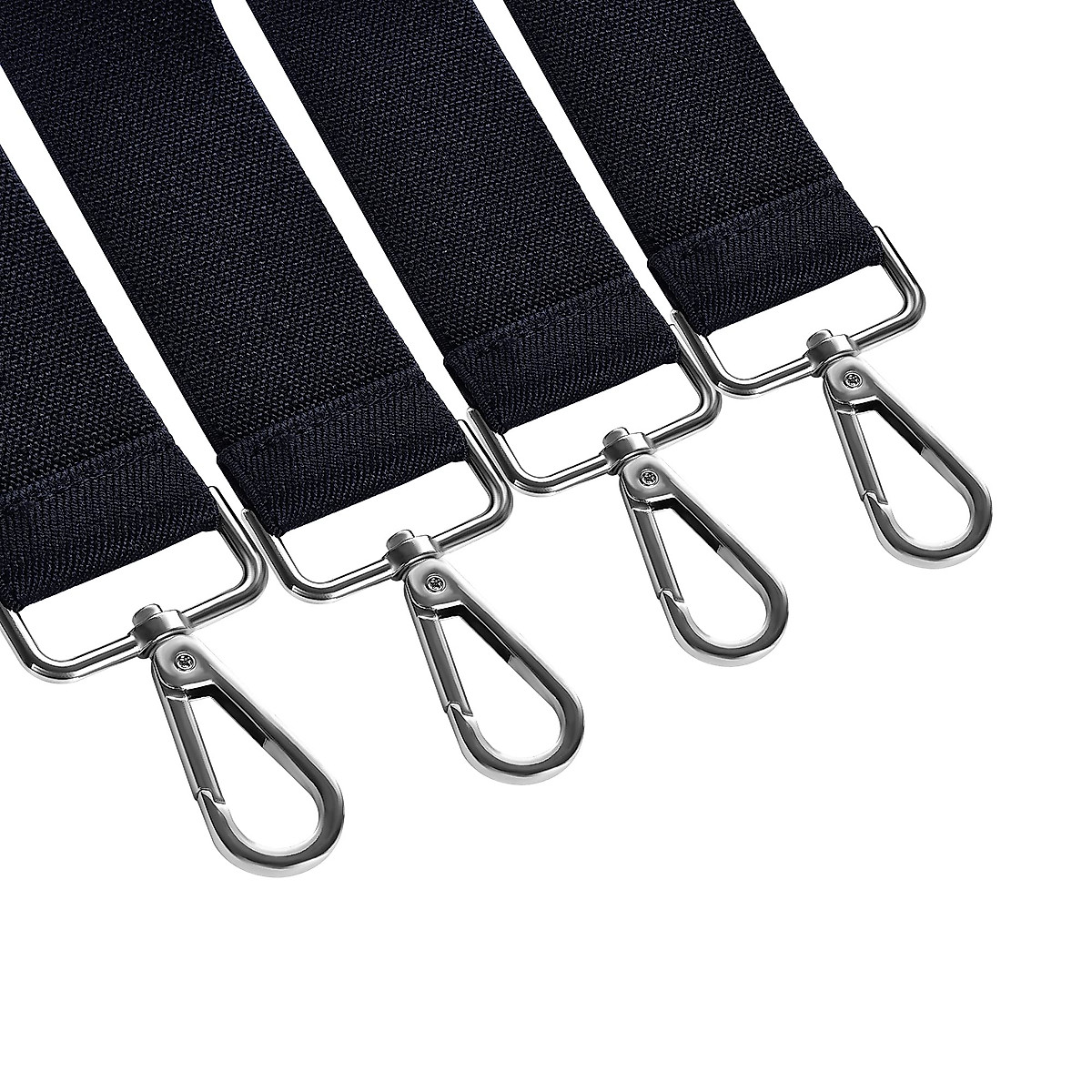 yesbeeno Suspenders for Men Heavy Duty X-Black,Suspenders Wide Adjustable,Men's Suspenders Black with 4 Snap Hooks,hook suspenders for men