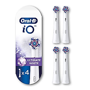 iO Series Ultimate White Replacement Brush Head for Oral-B iO Series Electric Toothbrushes, White, 4 Count