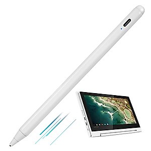Active Stylus Pen for Lenovo Duet Convertible 2-in-1 Chromebook 11.6",Type-C Charge High Precision with Fine Tip Universal Stylus Pens Compatible with Lenovo Duet Chromebook,Good for Drawing,White