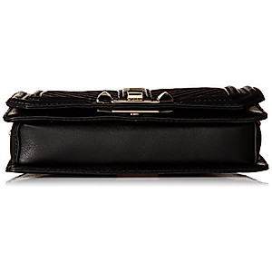Rebecca Minkoff womens Chevron Quilted Small Love Crossbody, Black, One Size US