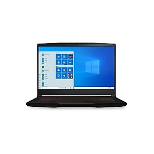 MSI 2022 GF63 Thin 15.6" FHD IPS Display Gaming Laptop Intel Quad-Core i5-10300H Nvidia GTX 1650 Max-Q 4GB 16GB RAM DDR4 512GB NVMe SSD 4k HDMI WiFi AX USB C RJ45 Backlit Keyboard Windows 10 w/USB