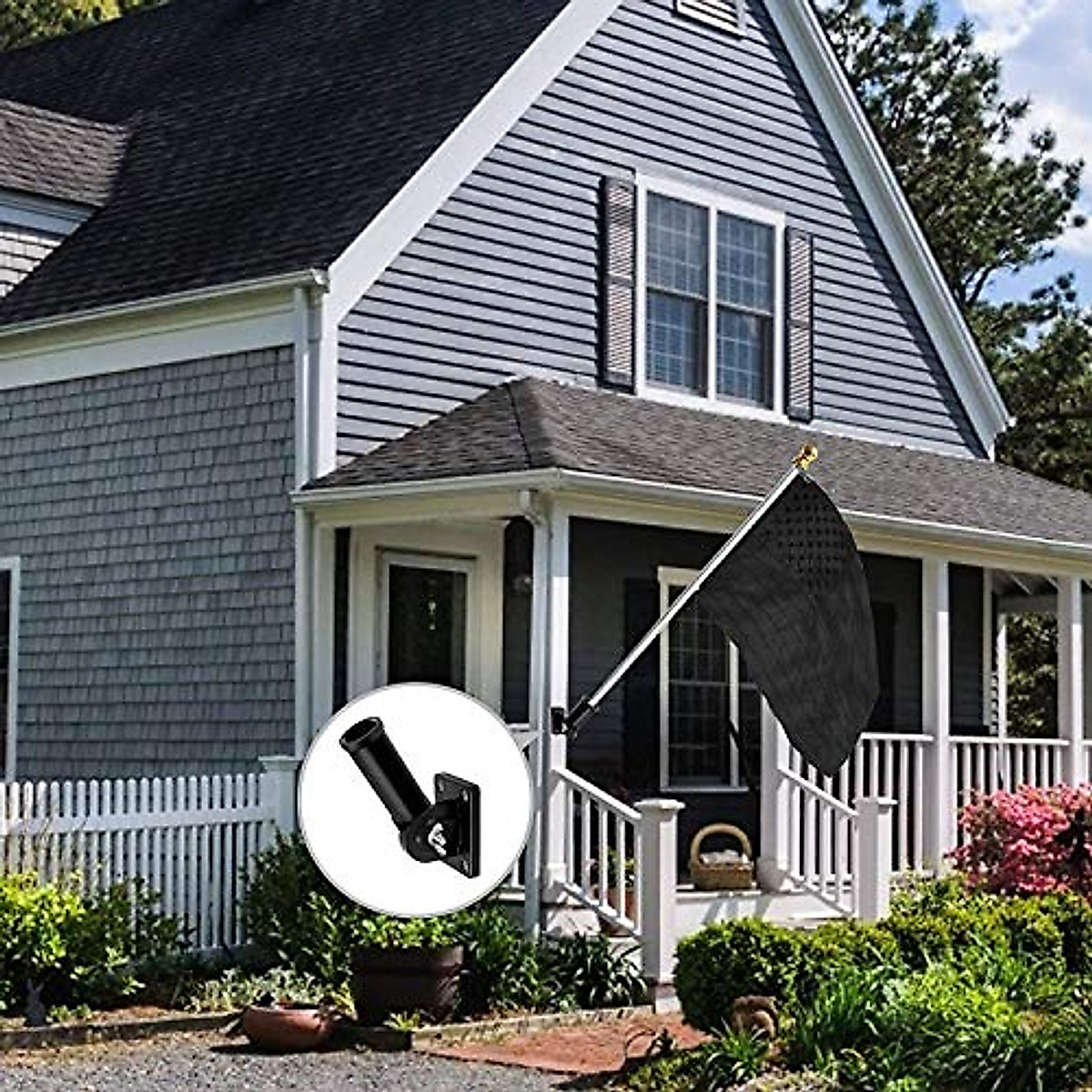 Jetlifee Black American Flags 3x5 Ft, Heavy Duty US Flags with Embroidered Star Sewn Stripes, Brass Grommets Black USA Flag, UV Protection for Outdoors All Black Flag