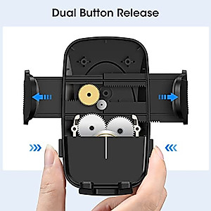 Car Phone Holder Mount, Windshield Phone Mount for Car, Washable Strong Suction Cup, Pulled-Down Support Feet Compatible with iPhone 14 13 12 SE 11 Pro Max XS XR, Galaxy Note 20 S20 S10 and More