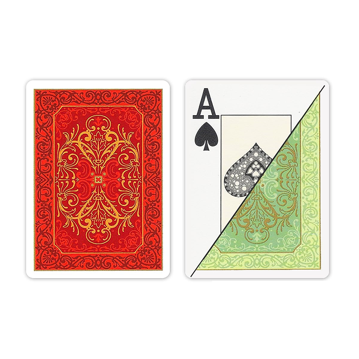 DA VINCI Persiano, Italian 100% Plastic Playing Cards, 2-Deck Set Poker Size Jumbo Index, with Hard Shell Case and 2 Cut Cards