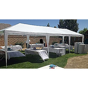 Quictent 10' x 30' Party Tent Gazebo Wedding Canopy BBQ Shelter Pavilion with Removable Sidewalls & Elegant Church
