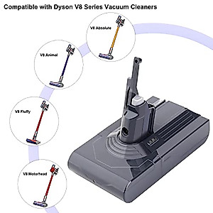 ELEFLY 21.6V 4.5Ah Replacement for Dyson V8 Battery, Compatible with Dyson V8 Animal V8 Absolute V8 Fluffy V8 Motorhead Cordless Stick Vacuum Cleaner