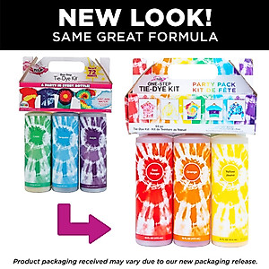 Tulip One-Step Tie-Dye Kit Extra Large Block Party 16 oz Easy Squeeze Bottles, All-in-1 Kit for Group Activity Tie-Dye, 6, Vibrant Colors