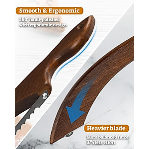 indirewash 16.5” Bread slicer for Homemade Bread, Serrated Bread Knife for homemade bread with Bow Design, Premium Bread Knife, Bread Slicer, Bread Cutter for Bagels, Baguettes, Dark Brown Color