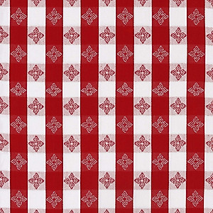 Cackleberry Home Red and White Tavern Check Woven Cotton Jacquard Kitchen Towels 18 x 28 Inches, Set of 3