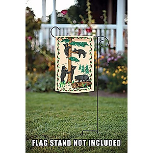 Toland Home Garden 1112577 Climbing Bears Bear Flag 12x18 Inch Double Sided Bear Garden Flag for Outdoor House Flag Yard Decoration
