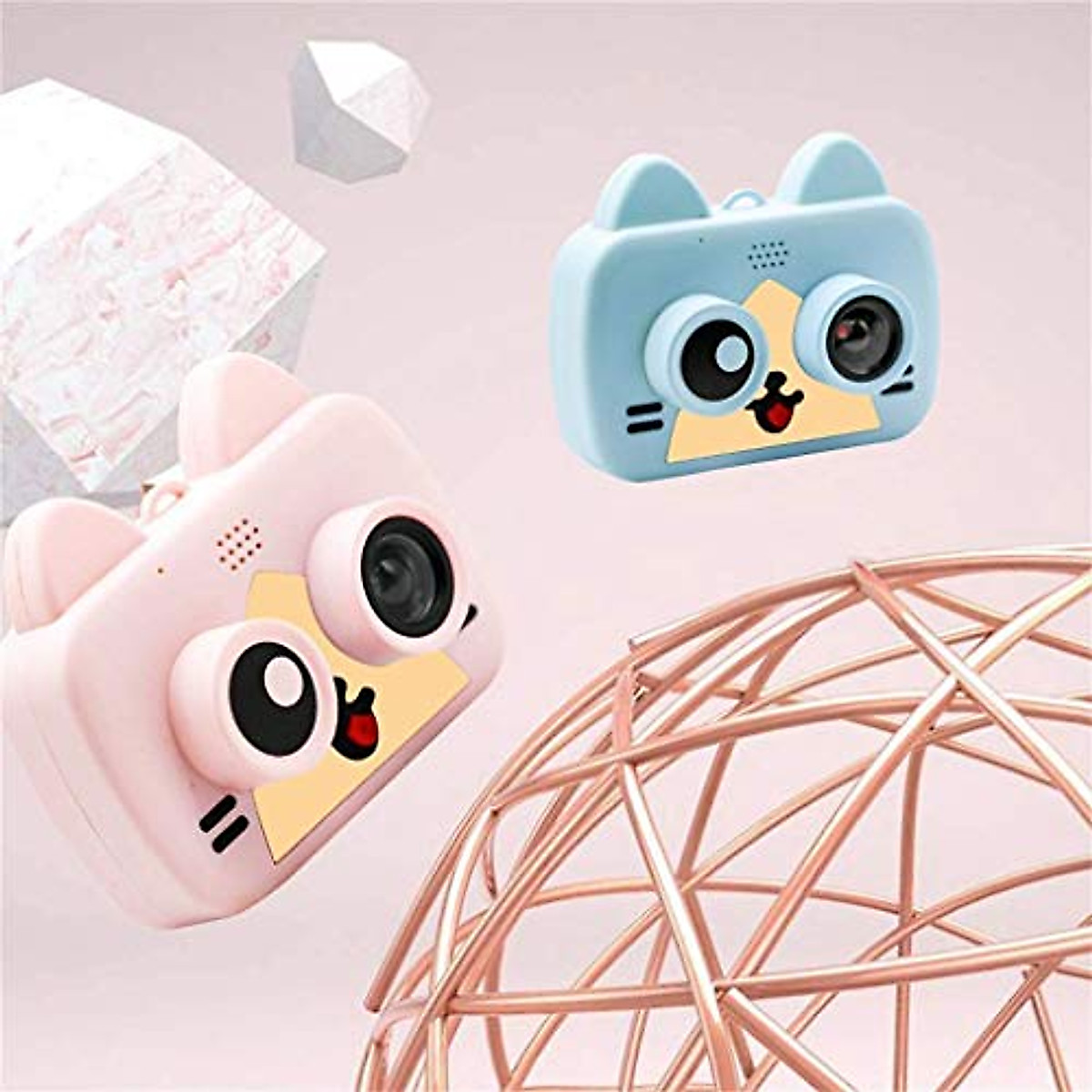 LKYBOA Children's Digital Camera - Photo Recording Video Smart Mini Girl Toy (8.2X5.8X3.1 Cm) (Color : B)