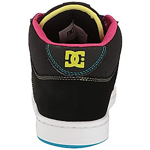 DC Women's Manteca 4 Mid High Top Casual Skate Shoe, Black/Multi, 9