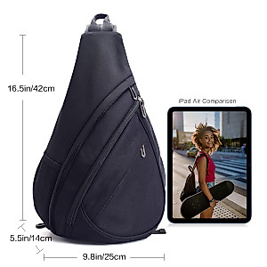 Sajanic Sling Bag Crossbody Sling Backpack Waterproof for Men Women, Lightweight Shoulder Bag for Travel Cycling Camping Daypack